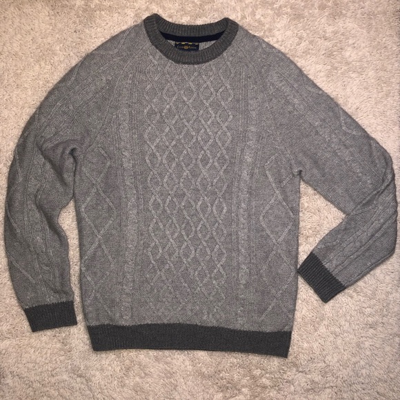 Club Room | Sweaters | 52 Club Room Size Medium Grey Knit Dad Sweater ...